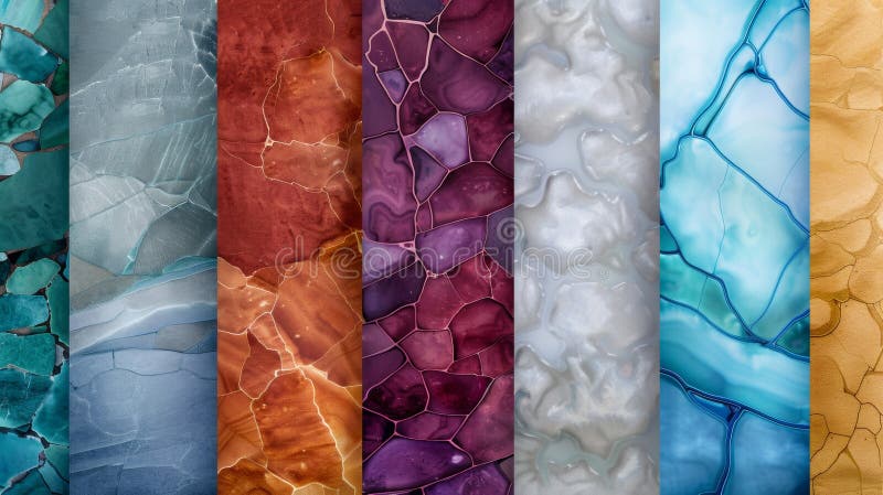 Close-up Mood Board for Interior Design, Featuring an Array of Vibrant ...