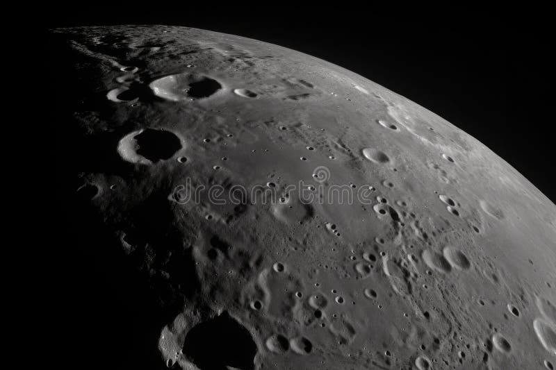 Close-up of Moon, with Craters and Other Features Visible Stock Photo ...