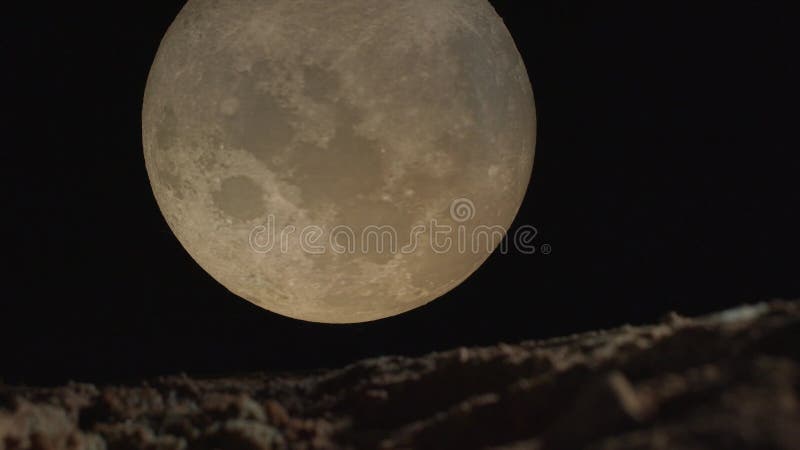 Close-up of the Moon, a Plane Passing in Front of the Moon Stock ...