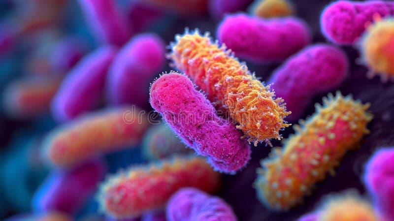 Close-up of Morganella Morganii Bacteria Under Microscope AI Generated ...