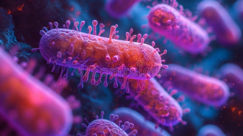 Close-up of Morganella Morganii Bacteria Under Microscope AI Generated ...