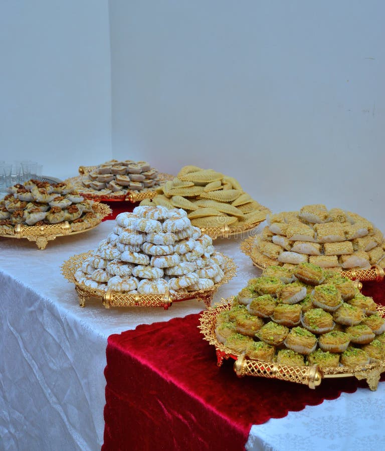 Close-up of Moroccan Sweets Made with Almond. Stock Photo - Image of ...