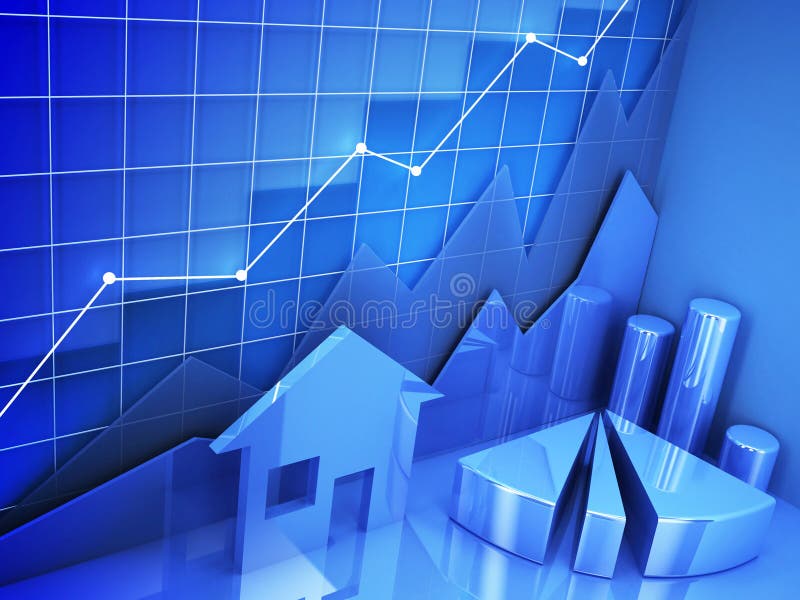 Close-up mortgage graph stock illustration. Illustration of growth ...