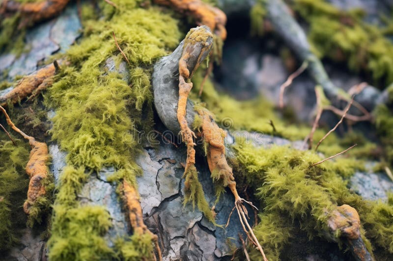 Close-up of Moss-covered Tree Roots Stock Photo - Image of details ...