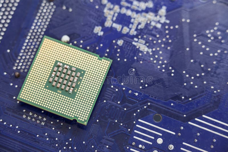Close-up of a motherboard stock image. Image of blue - 80253231