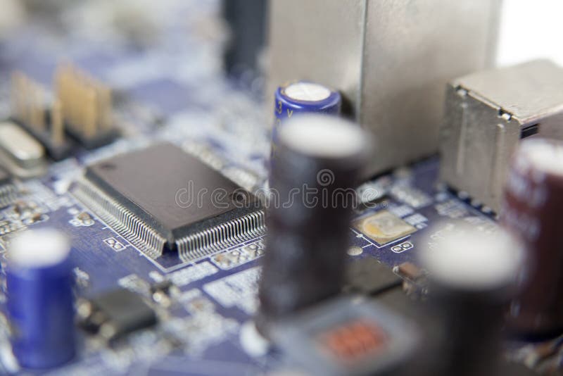 Close-up of a motherboard stock image. Image of pattern - 81408679