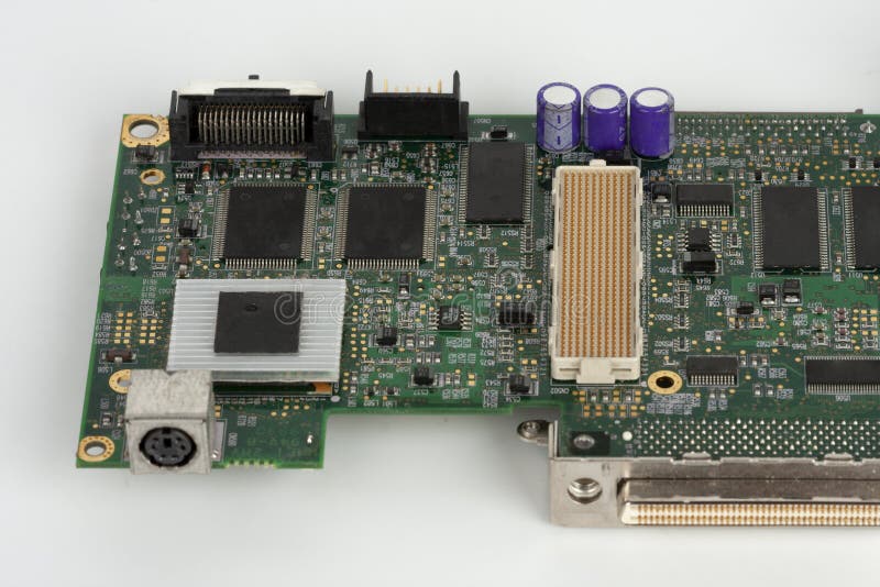 Close Up of Motherboard Old Laptop with Empty Socket Base for CPU on ...