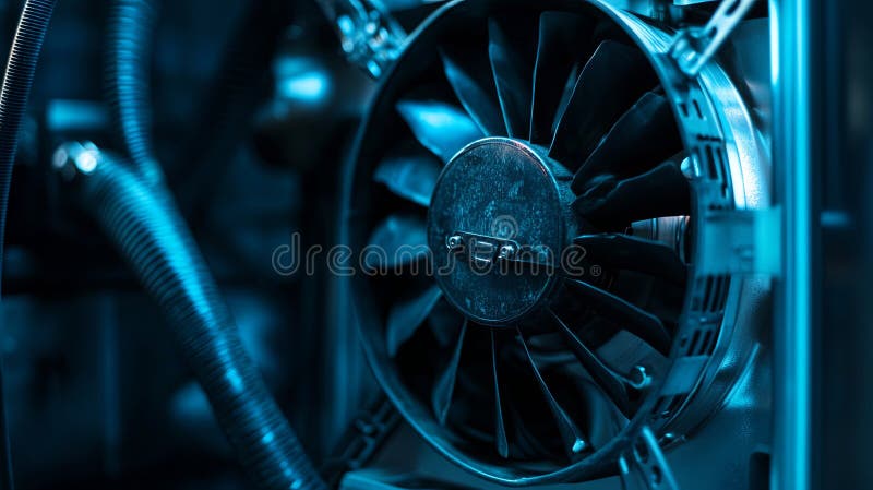 Close-up of Motor Inside Ventilator. Stock Photo - Image of engineering ...