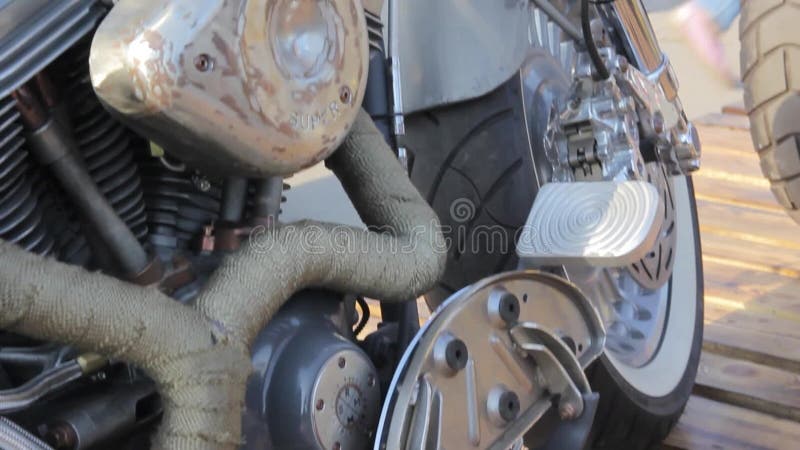 Close Up of Motorcycle Engine Design Details Stock Footage - Video of ...