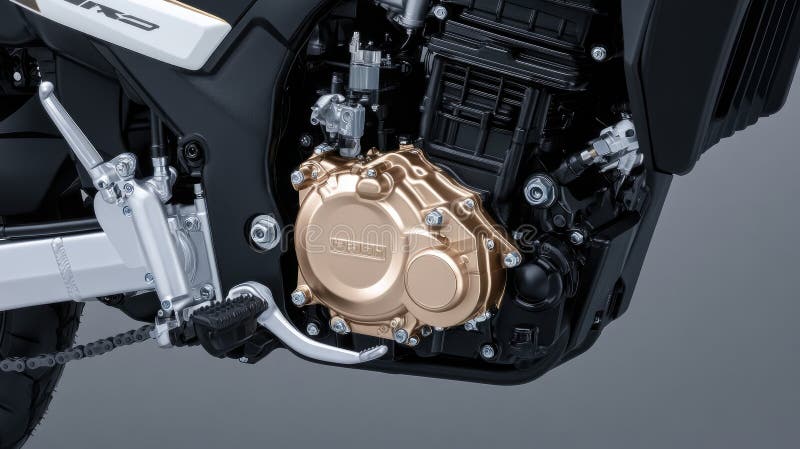 Close-up of a Motorcycle Engine Showcasing Intricate Components and ...