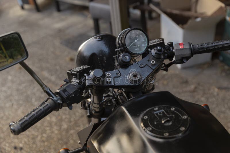Motorcycle dashboard view stock image. Image of rider - 399319185
