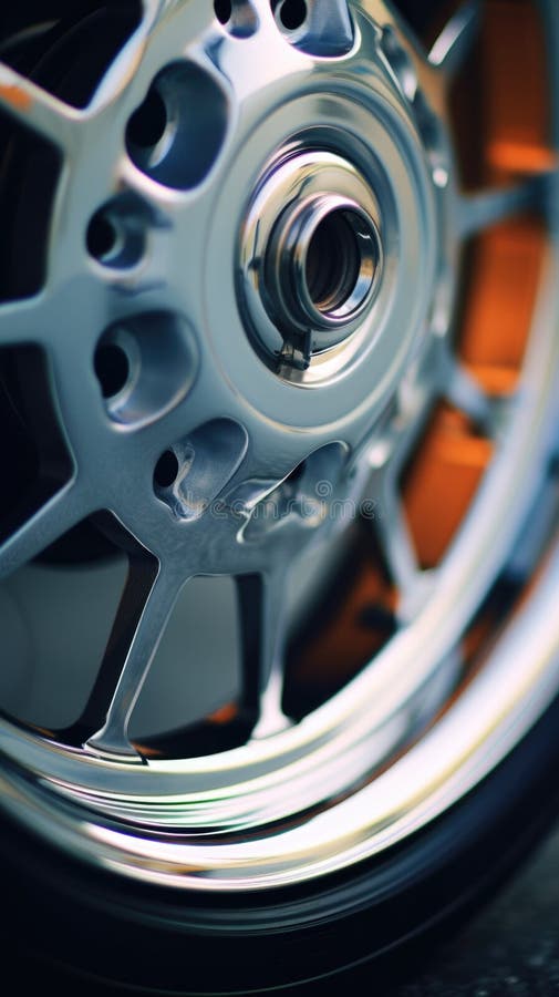 A Close Up of a Motorcycle Wheel, AI Stock Image - Image of abstract ...