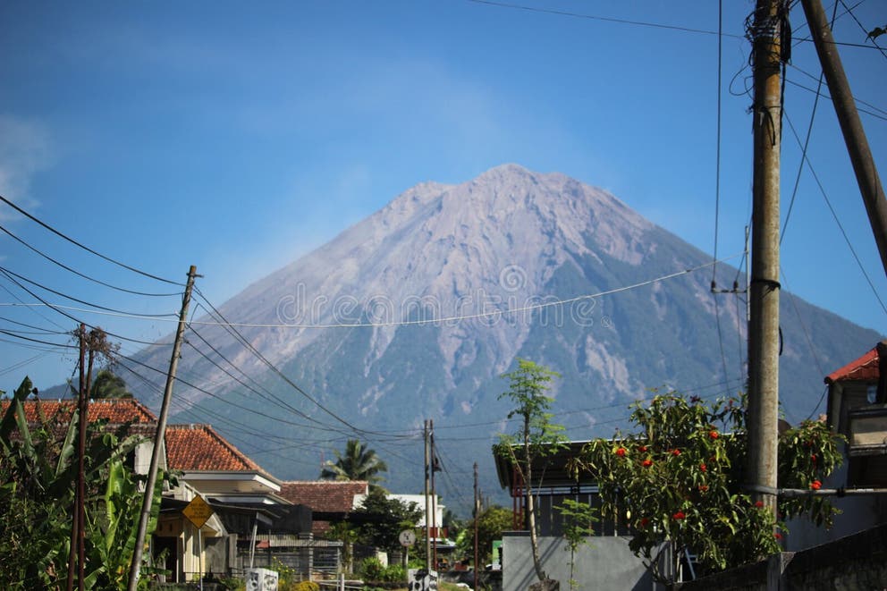 Close Up of Mount Semeru, the Highest Mountain on the Island of Java ...