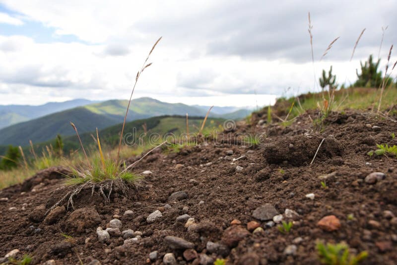 Close-Up of Mountain Soil stock illustration. Illustration of environmental - 357360166
