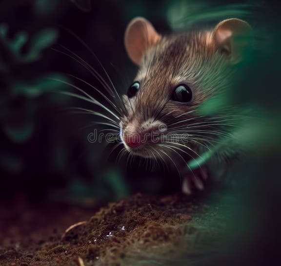 This is a Close Up of a Mouse Looking at the Camera Stock Illustration ...