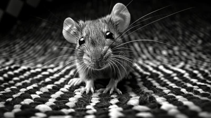 A Close Up of a Mouse Looking at the Camera on Top of Some Fabric, AI ...