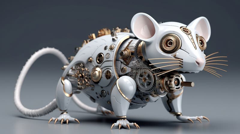 A Close Up of a Mouse Made Out of Gears. Generative AI Image. Stock ...