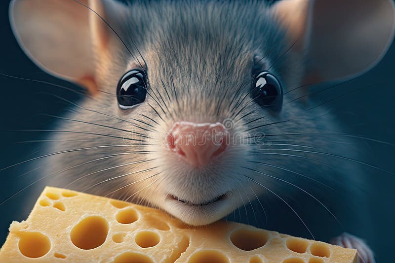 Close-up of Mouse S Face, with Cheese Visible between Its Teeth Stock ...
