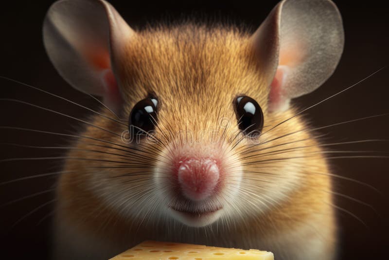 Close-up of Mouse S Face, with Cheese Visible between Its Teeth Stock ...