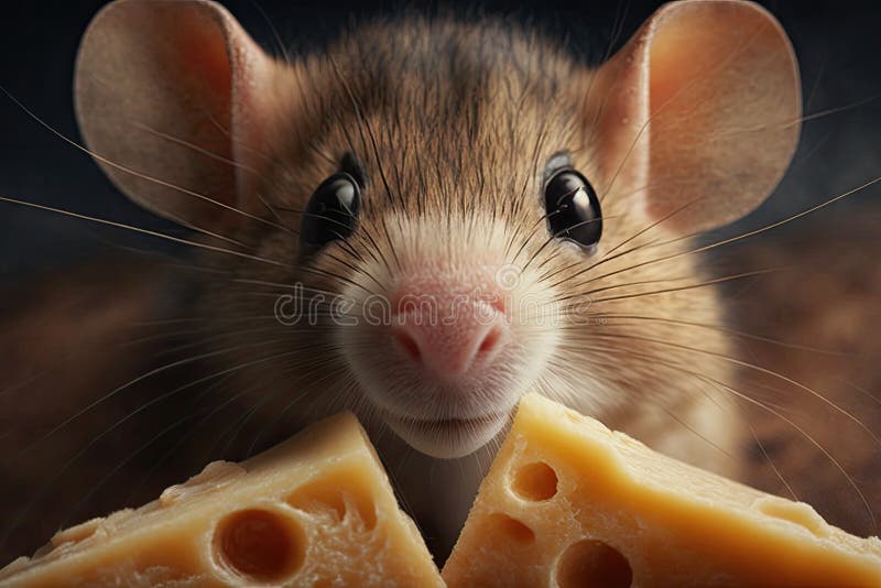 Close-up of Mouse S Face, with Cheese Visible between Its Teeth Stock ...