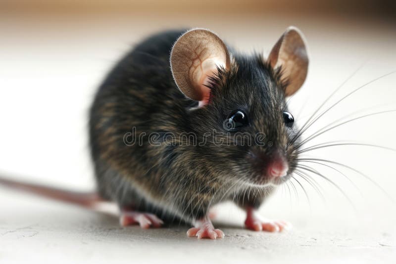 A Close Up of a Mouse on a Table, Laboratory Animal, Testing Model for ...