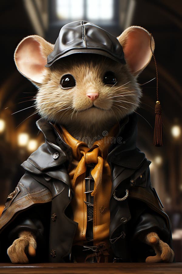 A Close Up of a Mouse Wearing a Jacket and Tie. Generative AI Image ...