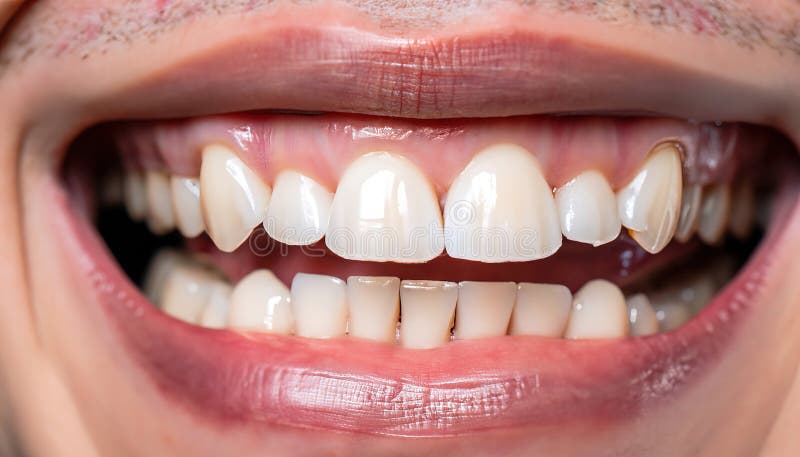Close-up of the Mouth of Smiling Man with Perfect Teeth Stock ...