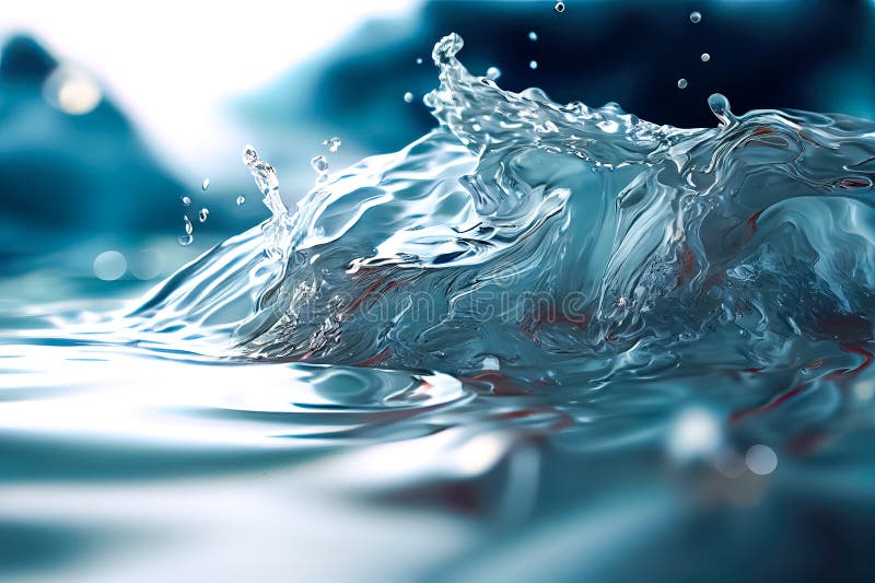 Close-up Movement of Water Drops. Generative AI, Generative, AI Stock ...