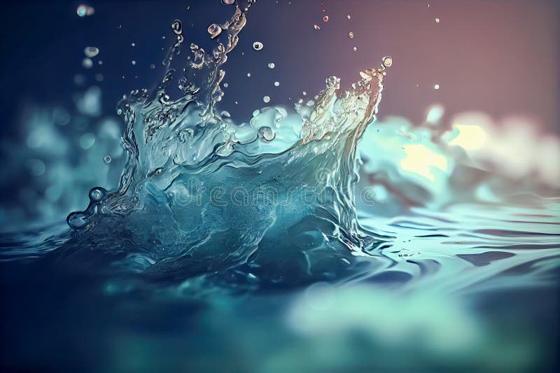 Close-up Movement of Water Drops. Generative AI, Generative, AI Stock ...