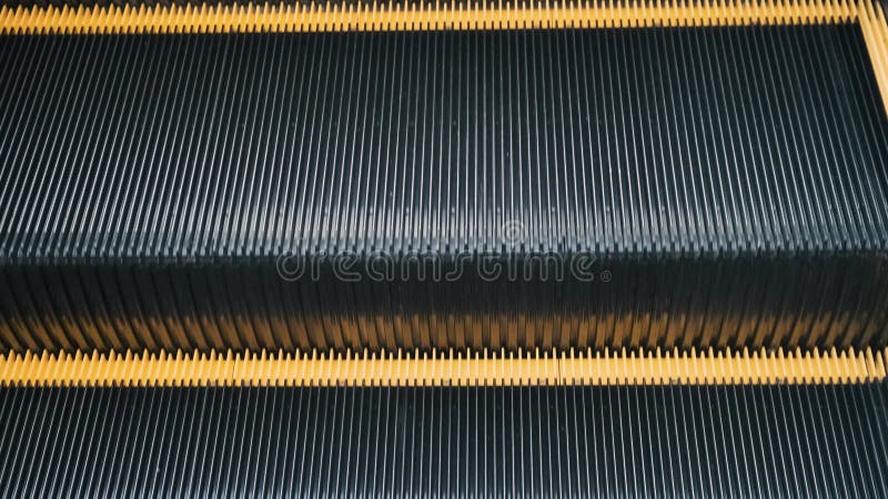 Close Up of Moving Up Escalator Stairs. Calming Rhythm, Minimalistic ...