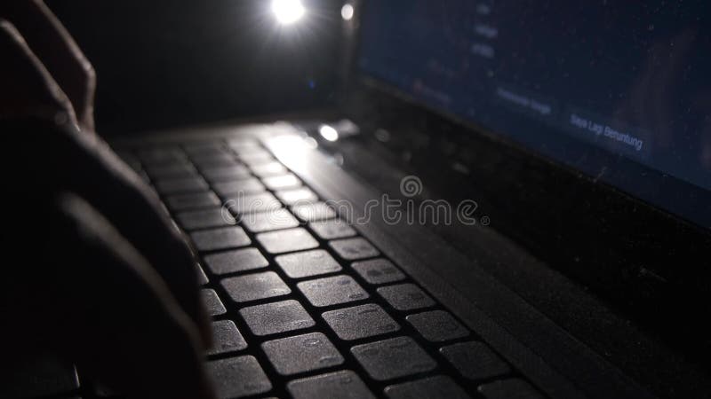 Close-up Moving Macro Shot: Person Typing on the Computer Keyboard ...