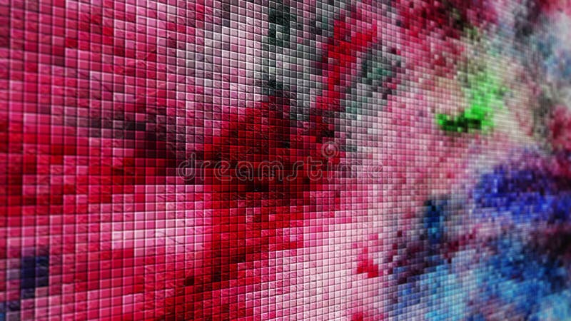 Moving pixels stock footage. Video of mosaic, multicolored - 184916048
