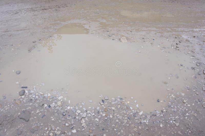 Dry Red Soil With Puddle In Kryvyi Rih, Ukraine Stock Image - Image of ...