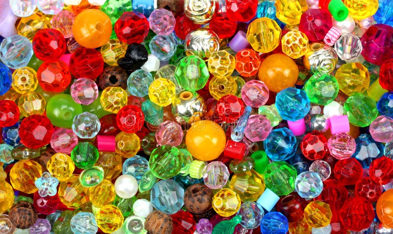 Close Up Multi Colored Beads Heap Stock Image - Image of ball, fashion ...
