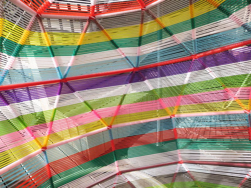 Close-up of a Multi Colored Chair Made of Plastic Wire 2 Stock Image ...