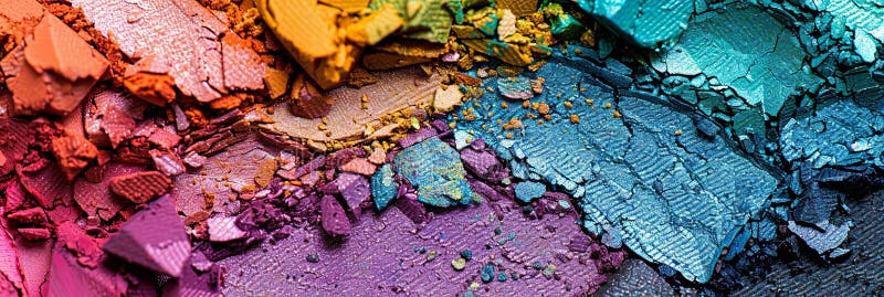 Close-up of a Multi Colored Eyeshadow Palette with Vibrant Hues and ...