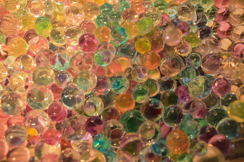 Close-up of Multi-colored Hydrogel Balls, Crystal Soil. Stock Image ...