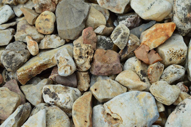 Close Up of Multi Colored River Rocks. Stock Image - Image of granite ...