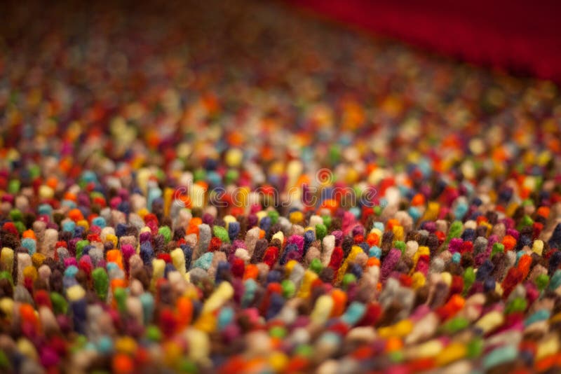Close Up of Multi Colored Wool Carpet Stock Image - Image of detail ...
