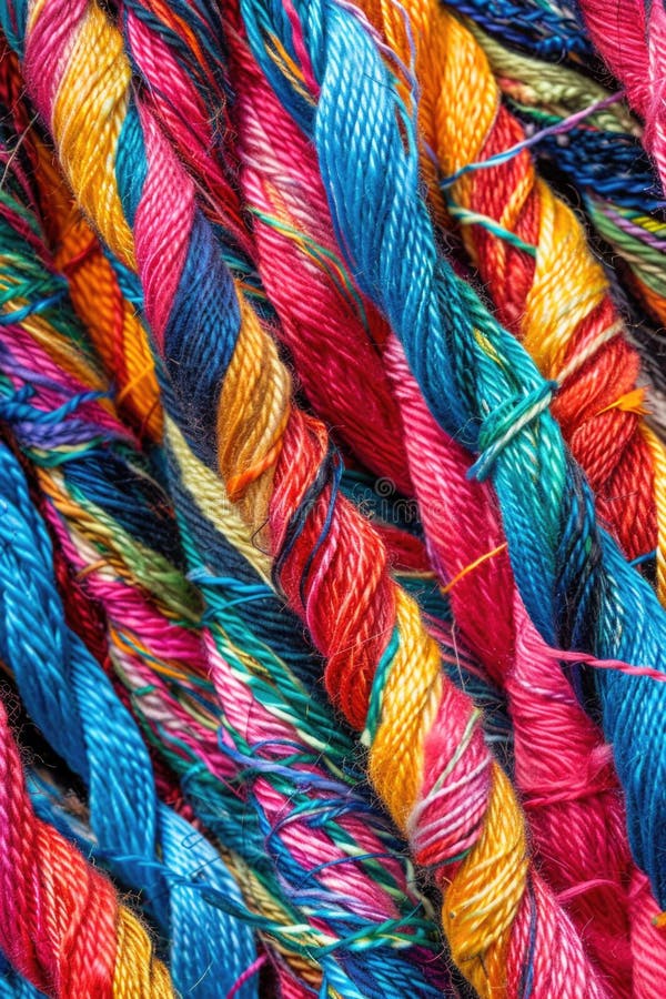Close Up of Multi Colored Yarn, Perfect for Craft Projects Stock Photo ...
