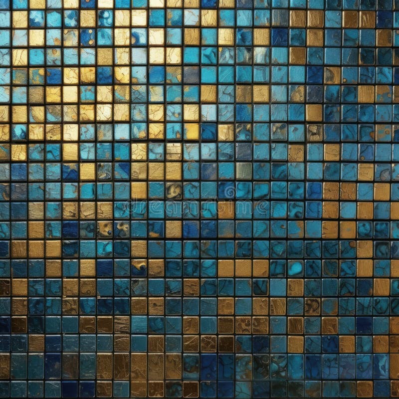Close Up of Multi Coloured Mosaic Background, Created Using Generative ...