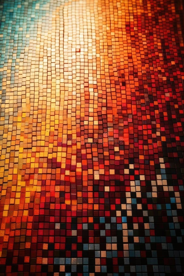 Close Up of Multi Coloured Mosaic Background, Created Using Generative ...