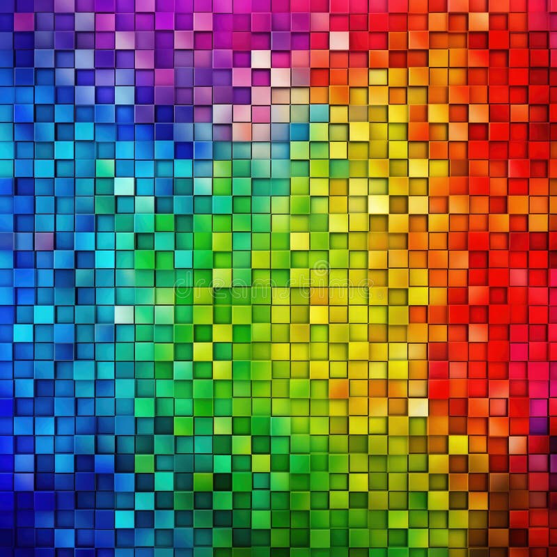 Close Up of Multi Coloured Mosaic Background, Created Using Generative ...