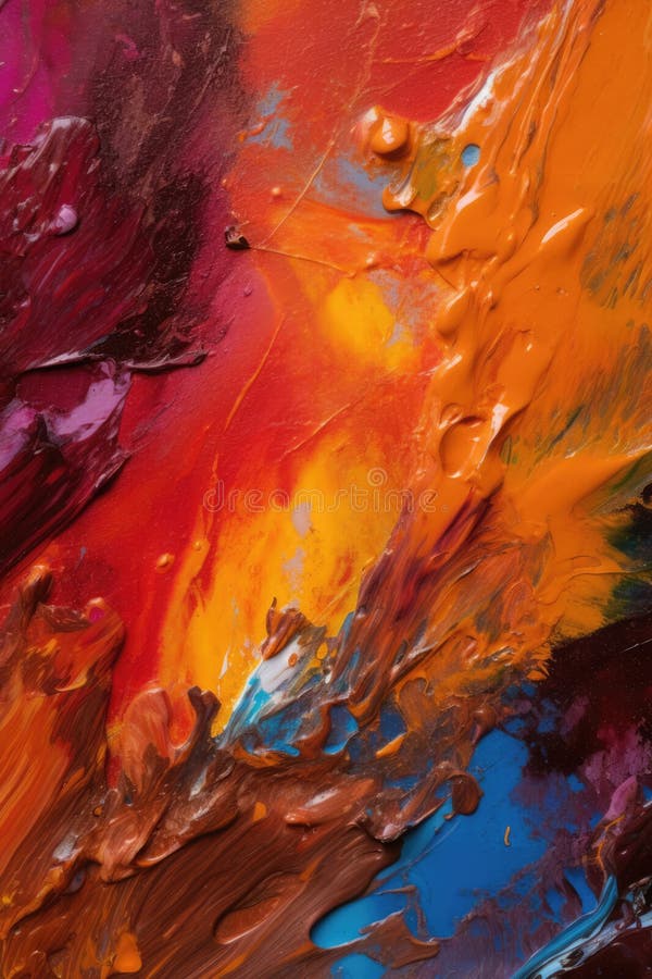 Close Up of Multi Coloured Paints Background, Created Using Generative ...