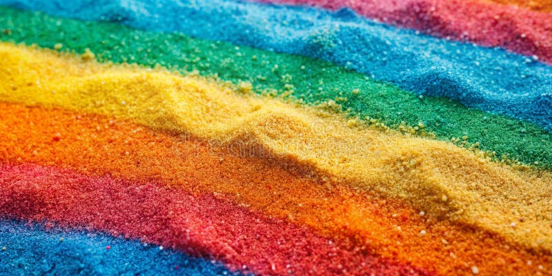 Close Up of Multi Coloured Sand Background AI-Created Content Stock ...