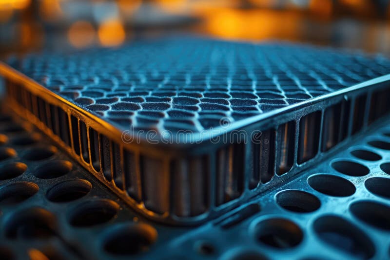 Close-Up of Multi-Stage Air Filter with UV Radiation, Activated Carbon ...