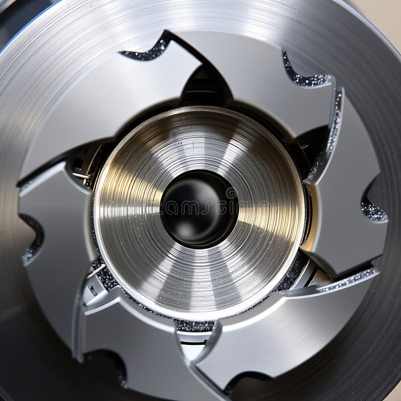 Close Up of a Multi Tooth Side and Face Cutter with Precise Machining ...