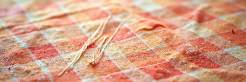 Close-up of Multicolored Checkered Fabric Textile Pattern Stock ...