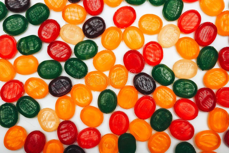Colorful Hard Candies on a White Background Stock Photo - Image of ...