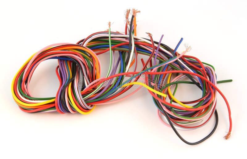 Tangled Coloured Wires stock image. Image of wiring, concept - 8398747